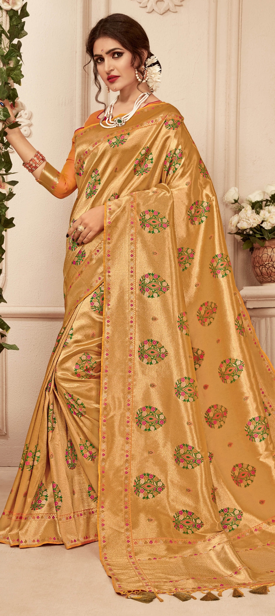 Traditional - Gold - Sarees: Shop online Bridal Wedding Sarees, Party ...