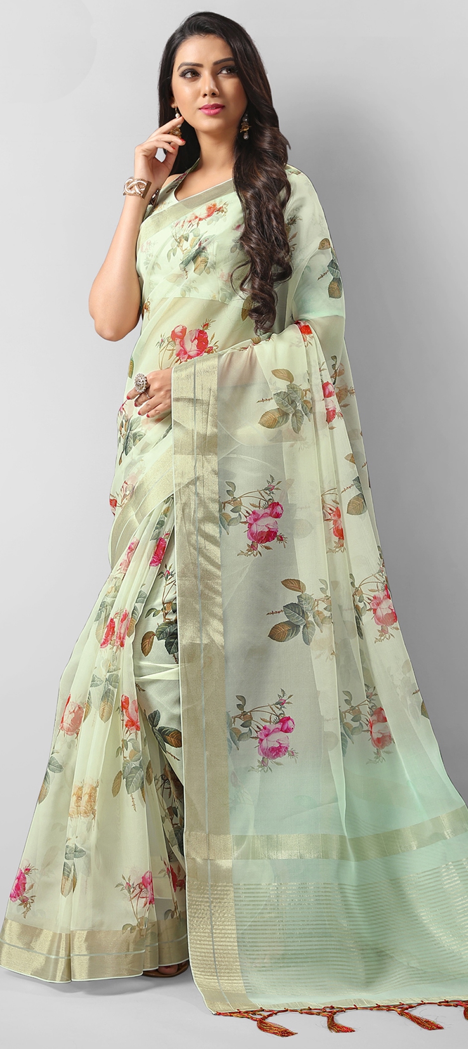 Organza Silk - Sarees: Shop online Bridal Wedding Sarees, Party Wear ...