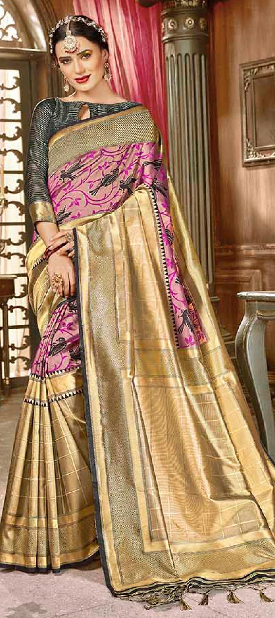 Traditional - Gold - Sarees: Shop online Bridal Wedding Sarees, Party ...